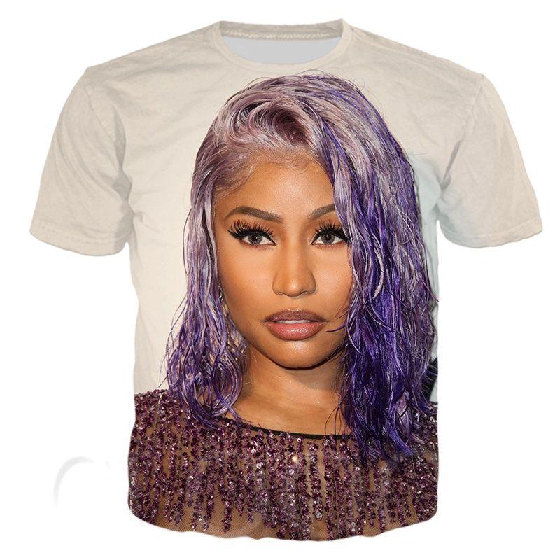Buy 3d Print Sexy T Shirt Fashion Nicki Minaj Rapper Star Singer Hip ...
