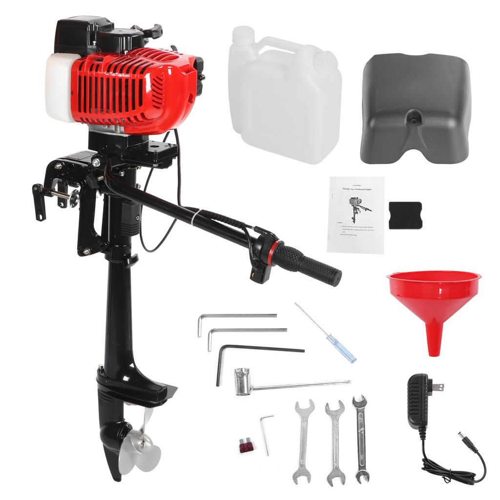 Buy 2 Stroke 3.6HP Outboard Motor Electric Start Boat Engine with Air ...