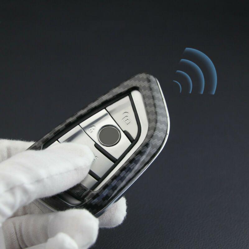 Buy For BMW F15 F16 G05 G20 G30 G32 G11 G01 Carbon Fiber Key Fob Case ...