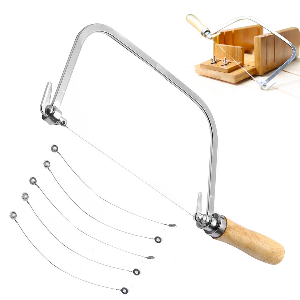 PDTO New Soap 5 Loaf Wire String Cutter Saw Soap Candle Wax Slice ...