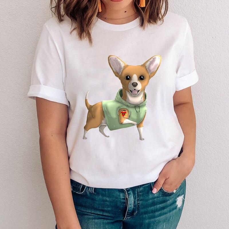 Buy Wvioce Women Fashion Style Dog Cartoon Kawaii Animal T Shirt Summer ...