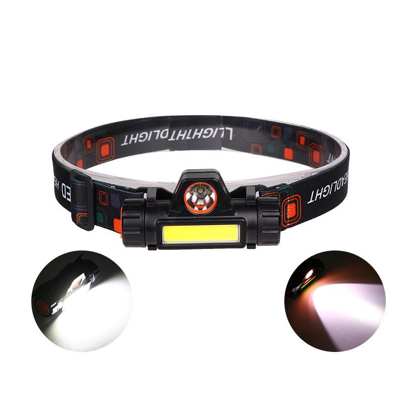 Buy LED Headlamp Portable USB Rechargeable Powerful XPE+COB Headlight ...