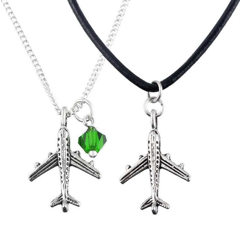 Buy Aircraft Pendant Necklace Airplane Jewelry Chain Long Women Best ...