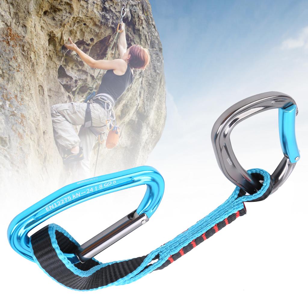 Cheap Camnal 38CM Safety Lock Extenders Straight Bent Carabiner Rock ...