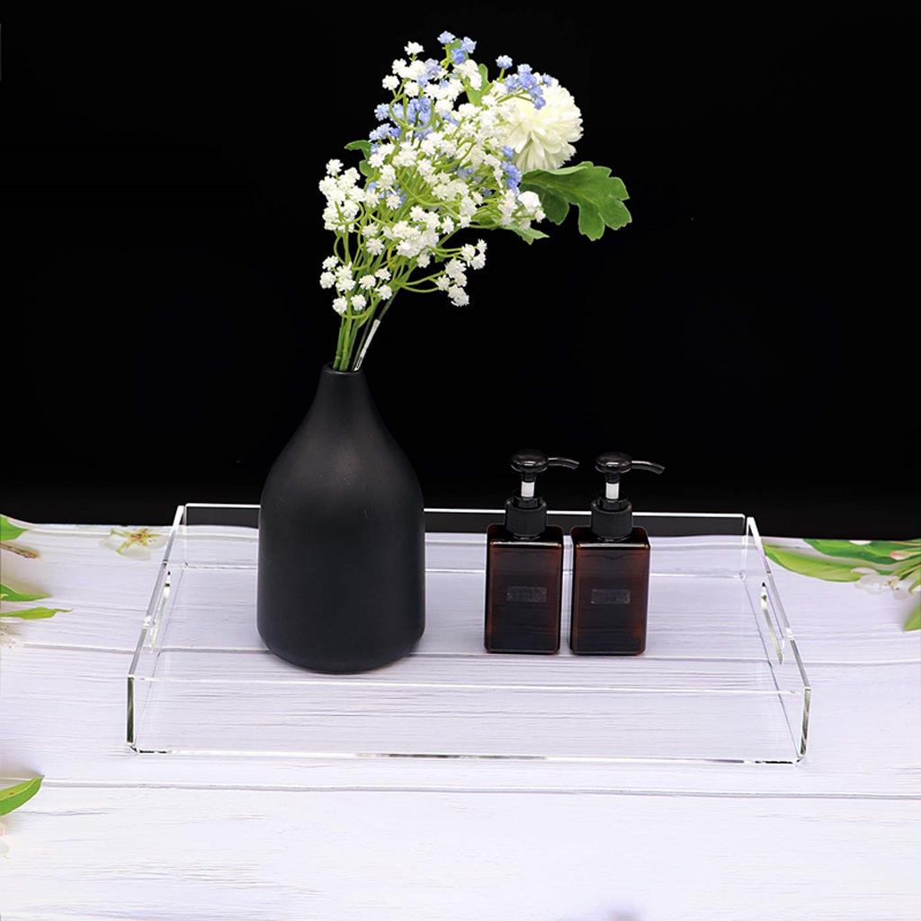 Buy Acrylic Display Stand Tea Tray Multi Purpose Storage Plate Jewelry ...