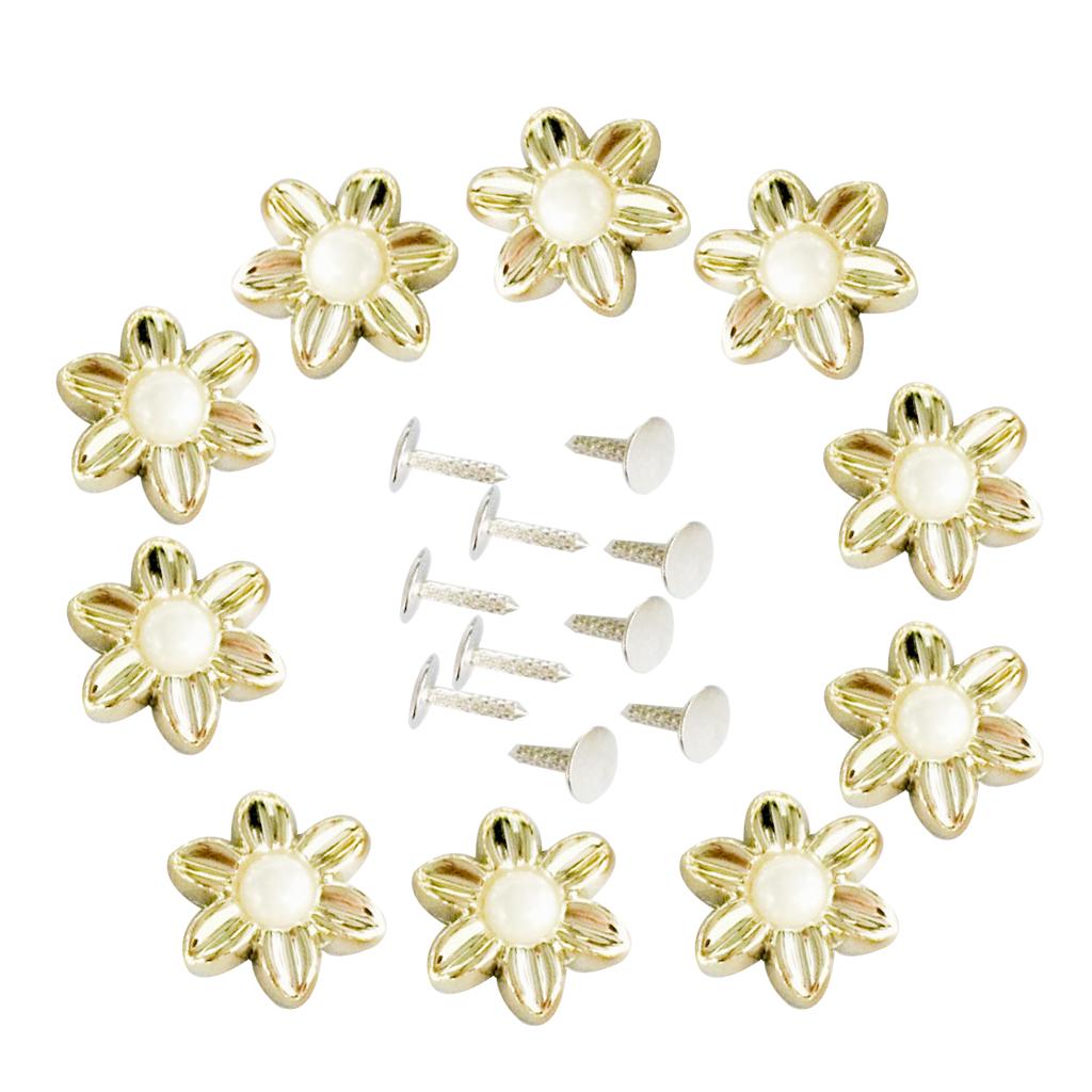 10Pcs Plastic Flower Rivets & Studs for Clothes Bags Hats Decor 19mm ...