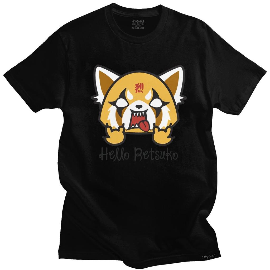 Cheap Hello Retsuko Man T Shirt Pre-Shrunk Cotton Aggretsuko Aggressive ...