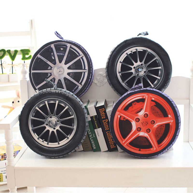 Buy 38x7CM 3D Personalise Automobile Wheel Tires Pillow Plush Cushion ...