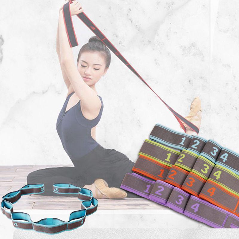 Nylon Stretching Strap with Loops Fitness Resistance Band Belt for Yoga ...