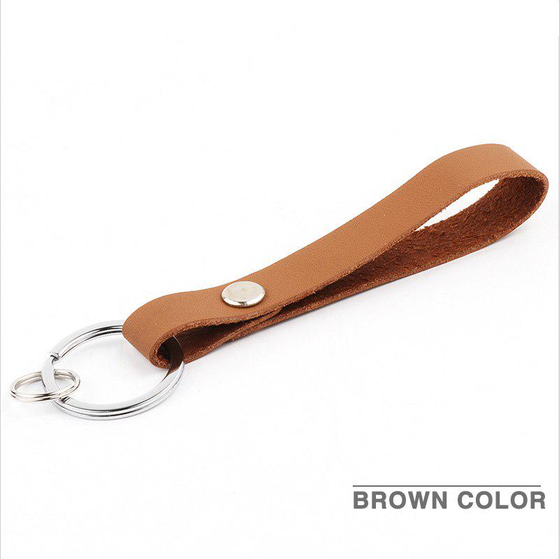 Buy Car Key Rings Genuine Leather Keyring Keychain Universal for All ...