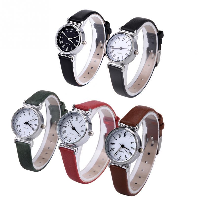 Buy Exquisite Small Simple Fashion Women Dress Watch Retro Leather Mini ...