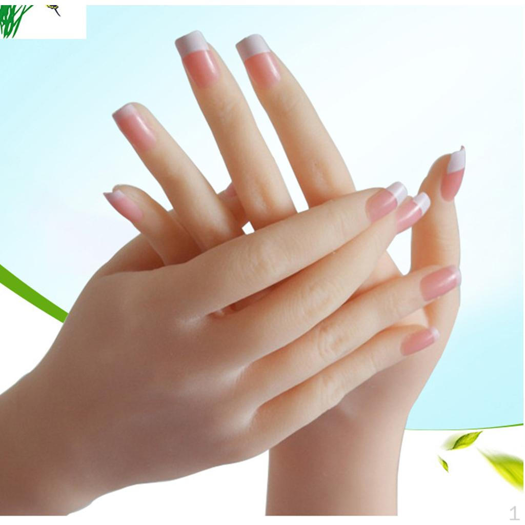 Buy 1:1 Silicon Gel Female Hand Model Nail Art Practice Jewelry Prop ...