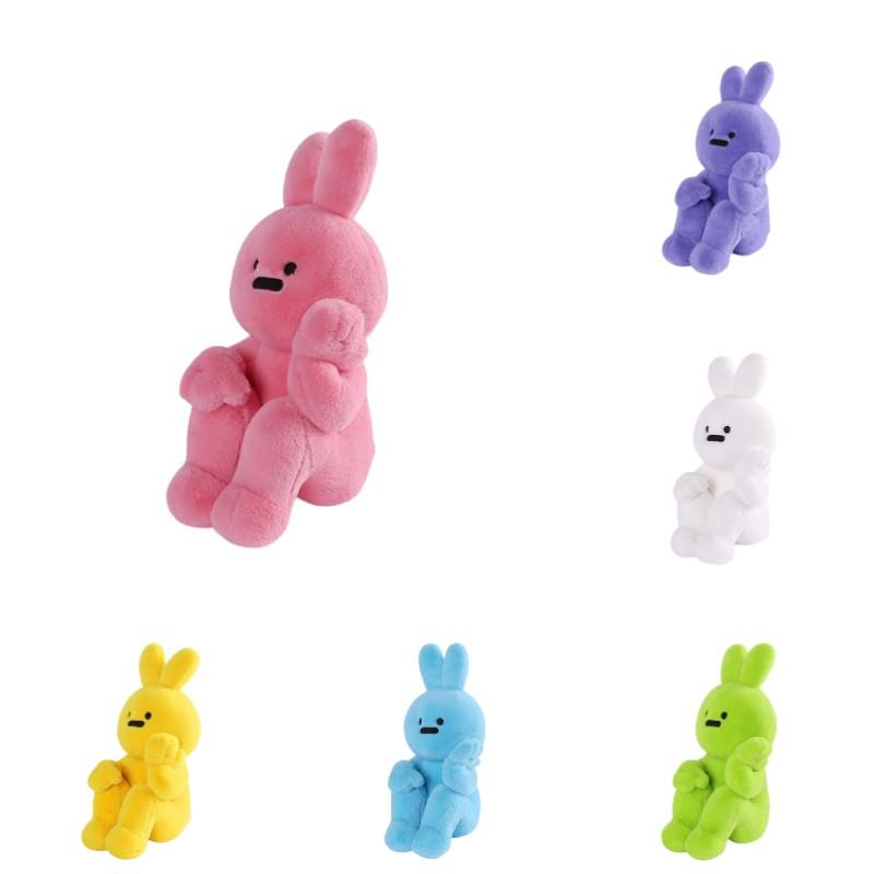 Buy Stuffed Hangfook Support Rabbit Cheek Plush Toy Bottom Sitting ...