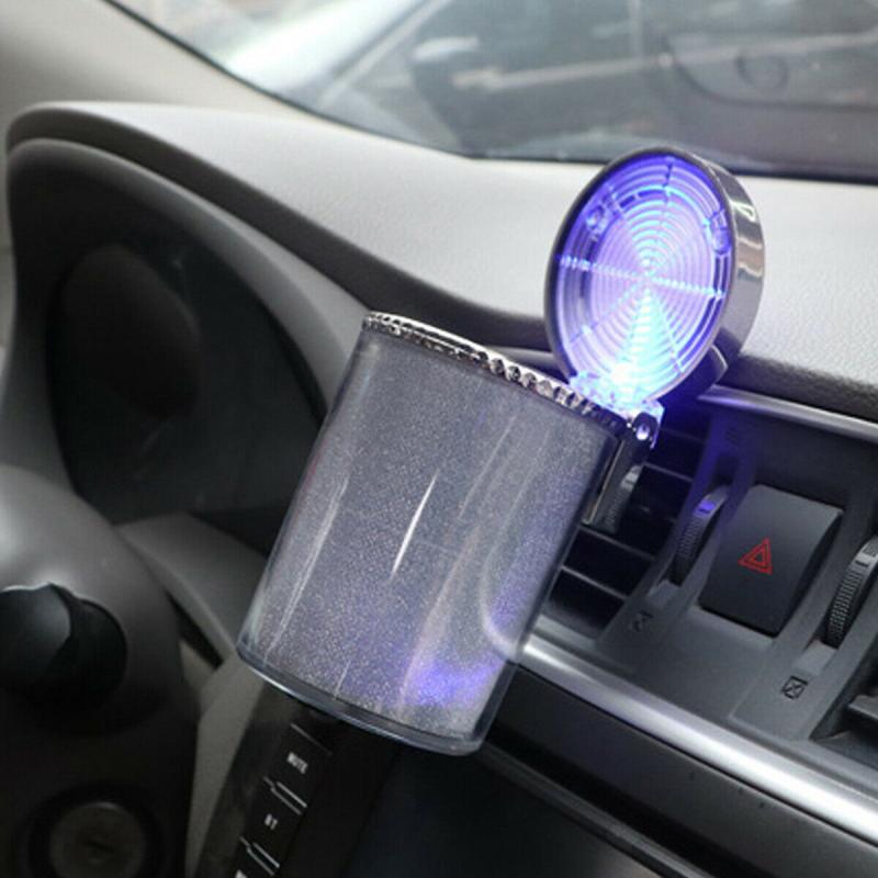 Buy Car Ashtray with LED Light RGB Ambient Light Cigarette Cigar Ash ...