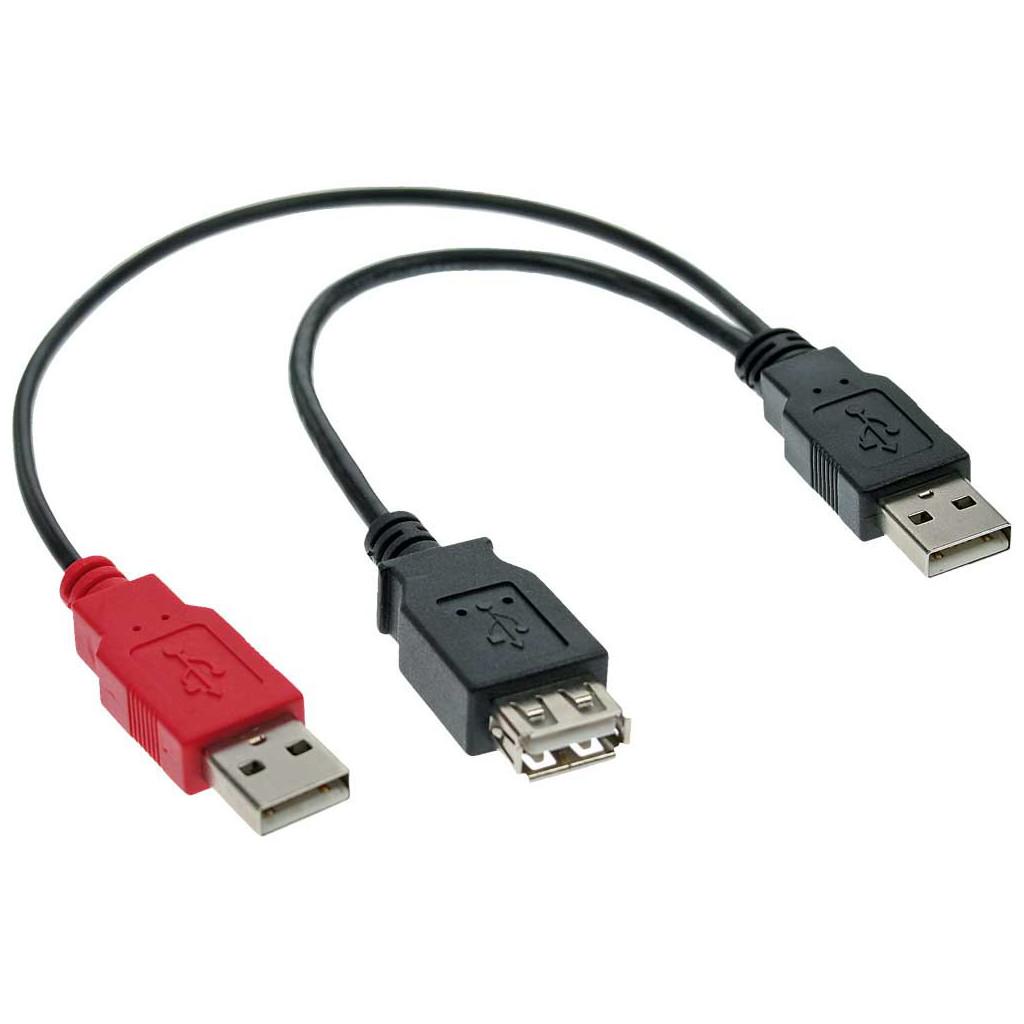 Buy USB 2.0 Connection Cable, InLine®, 2x Socket A To Socket A, 0.2m at ...