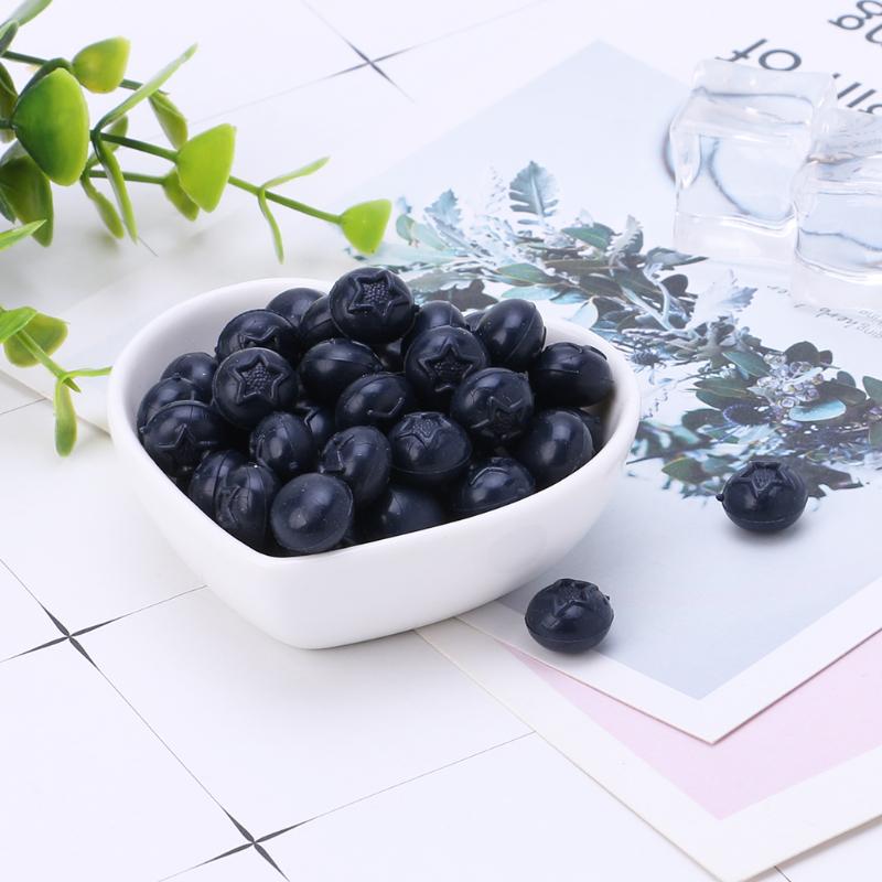 Buy 50pcs Lifelike Artificial Blueberry Plastic Fake Fruit Disply Home ...