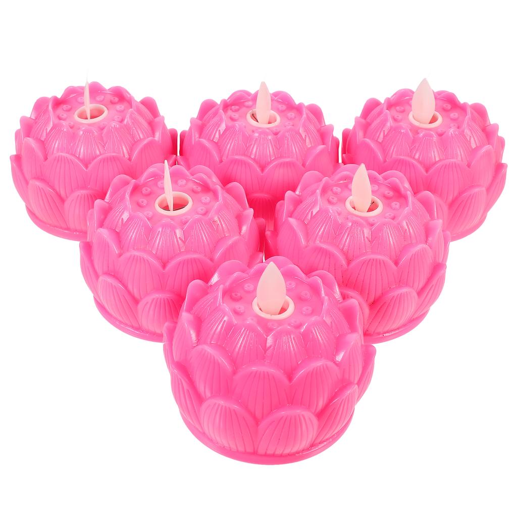 Buy 6pcs LED Buddha Lamp Lotus Design Light Attractive Blessing Lamp ...