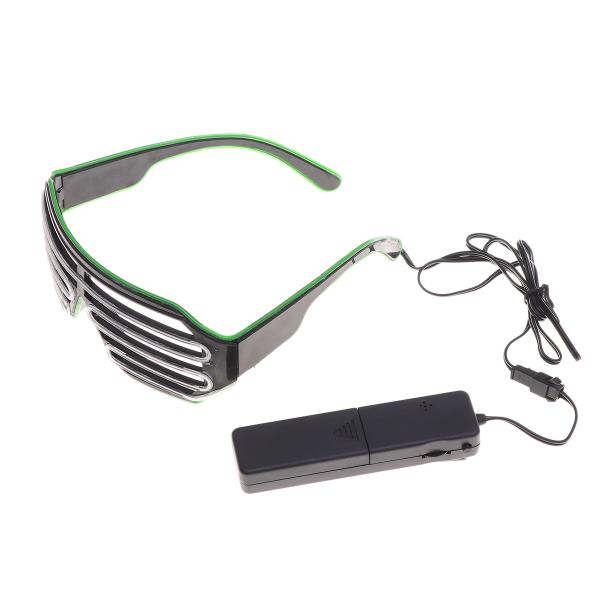 Buy 1pc Shutter Shade Glasses Luminous Voice Control LED Light Up Eye ...