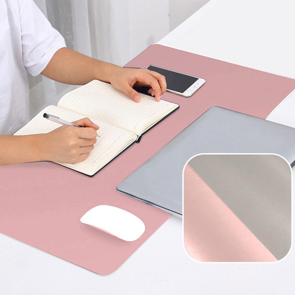 Buy Double-sided Two-tone Leather Mouse Pad Table Mat Waterproof Double ...