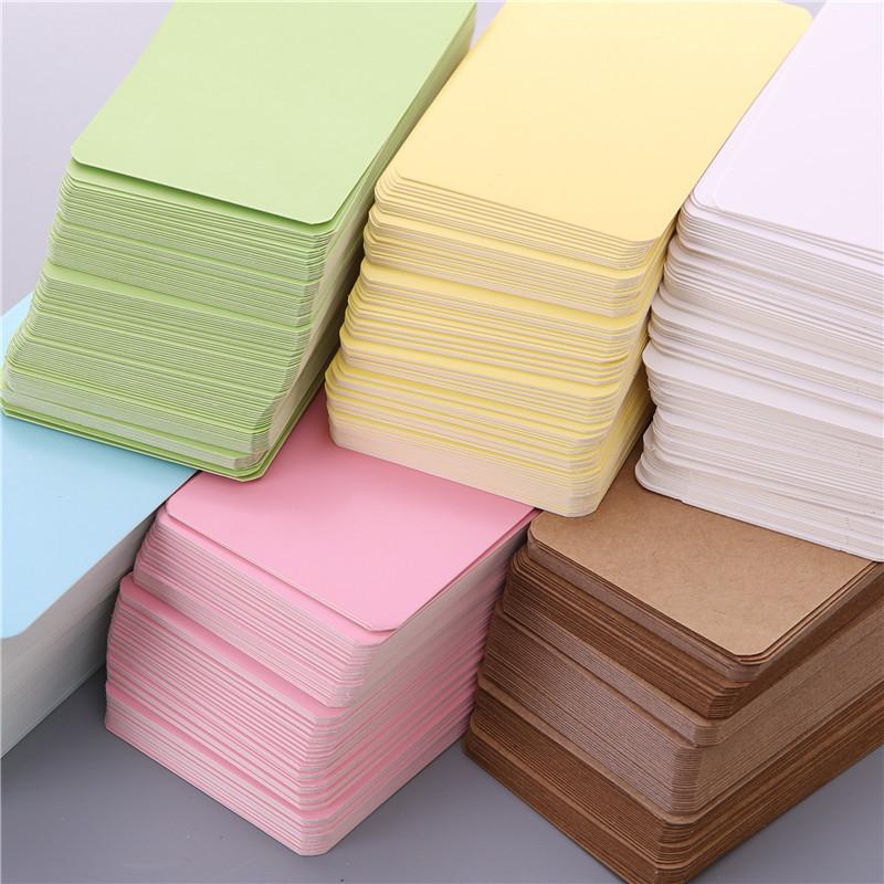 Buy 100 Sheets/box Message Thank You Card Writing Card Kraft Paper Card ...