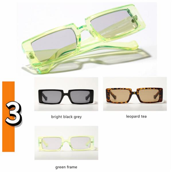 Cheap Women Men Square Frame Sunglasses Vintage Narrow Rectangle Summer ...