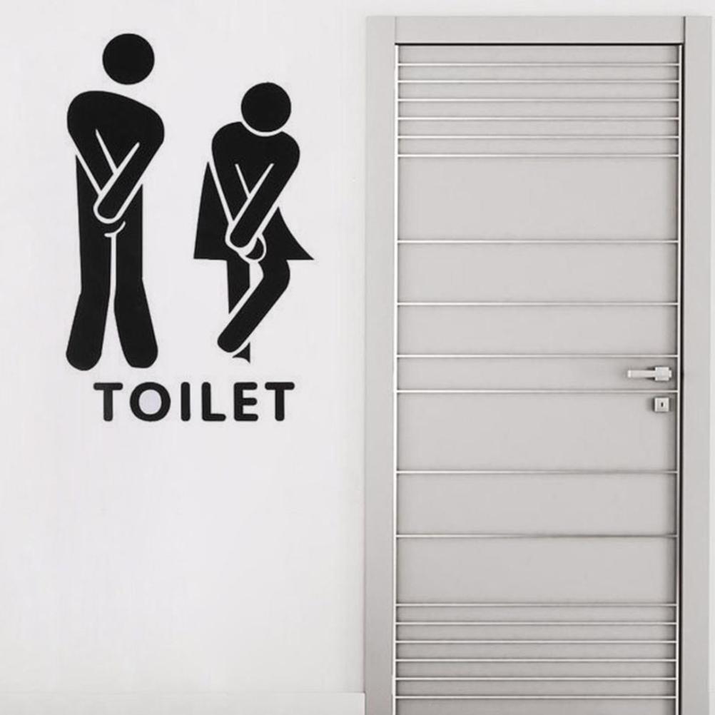 Buy 1PC DIY Removable Waterproof WC Washroom Wall Decal Sticker Sticky ...