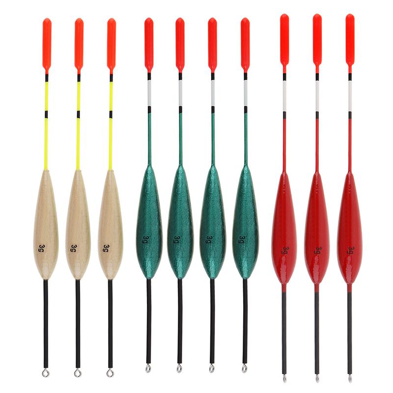 Buy 10pcs/lot Mixed Color Rock Fishing Float Long Shot Striking Balsa ...