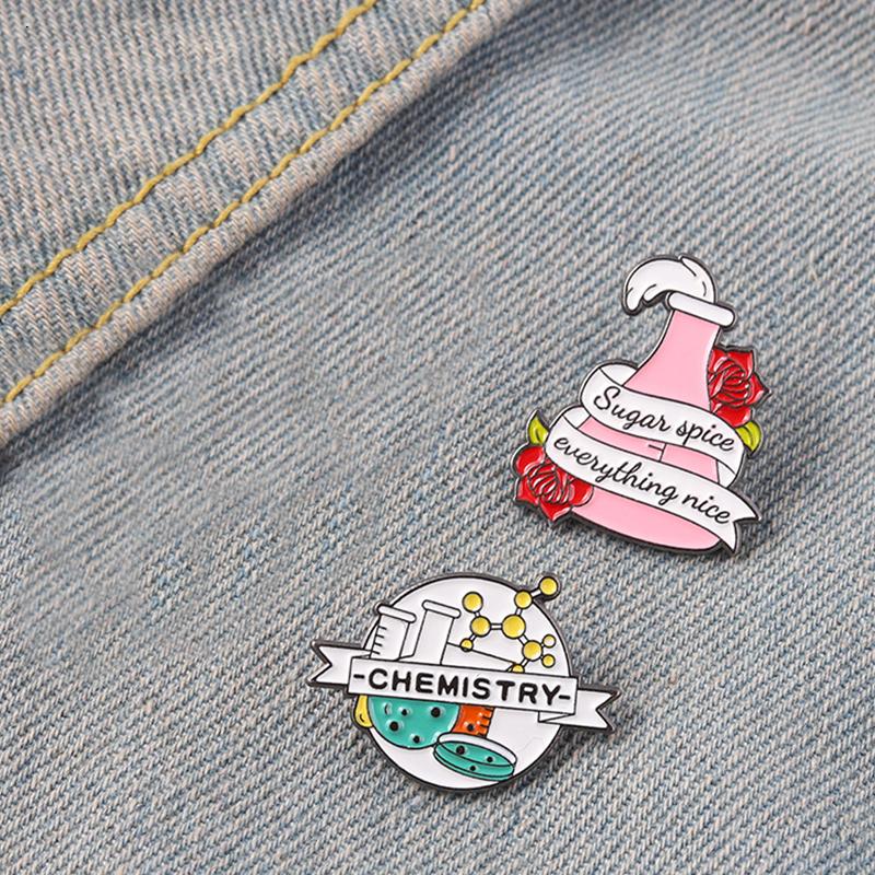 Chemistry Enamel Pins Famous Physicist Lapel Pins Formula Metal ...