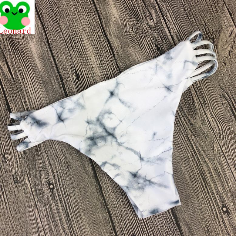 Buy Women Sexy Marble Print Padded Bra Beach Halter Bikini Set Swimwear ...