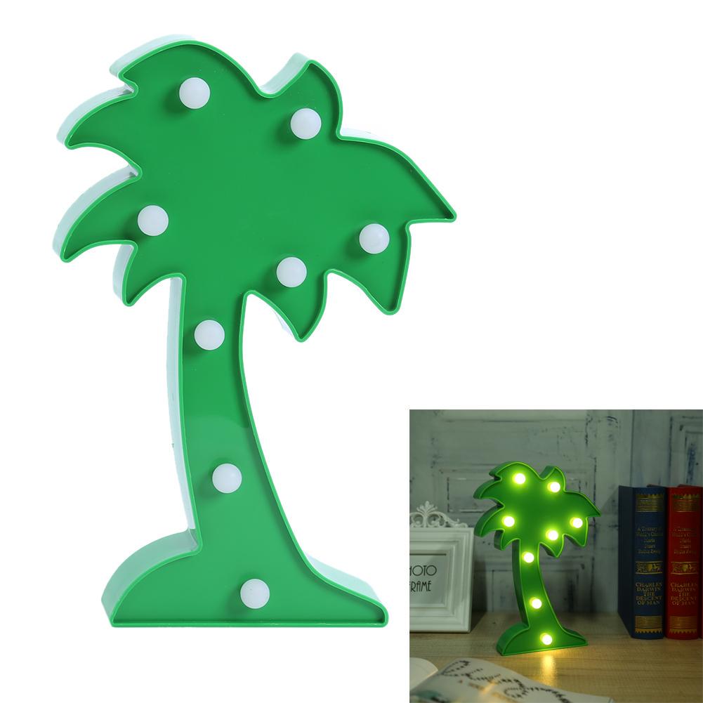 Buy LED Night Light Coconut Tree Light Romantic Table Lamp Marble Home ...