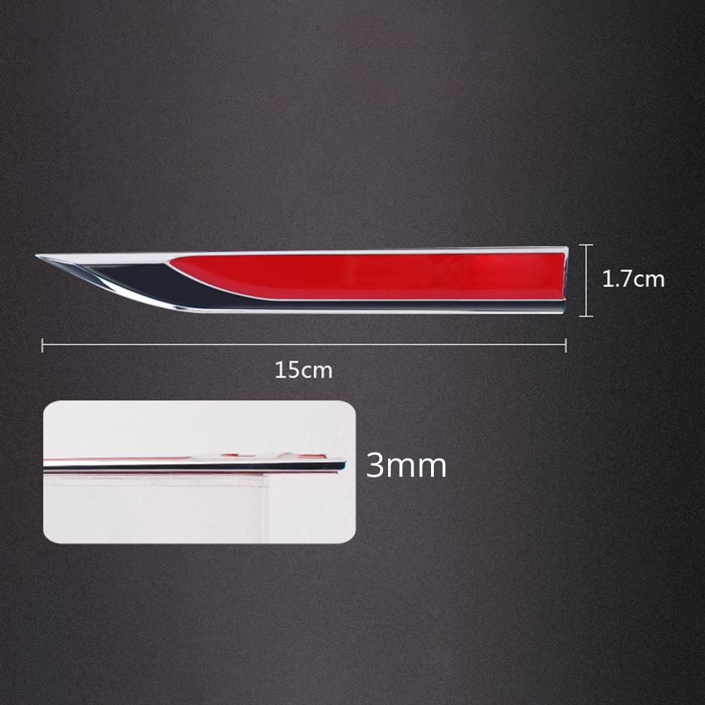 Pair 3D Car Styling Metal + Resin Side Wing Badge Emblem Fender R line ...