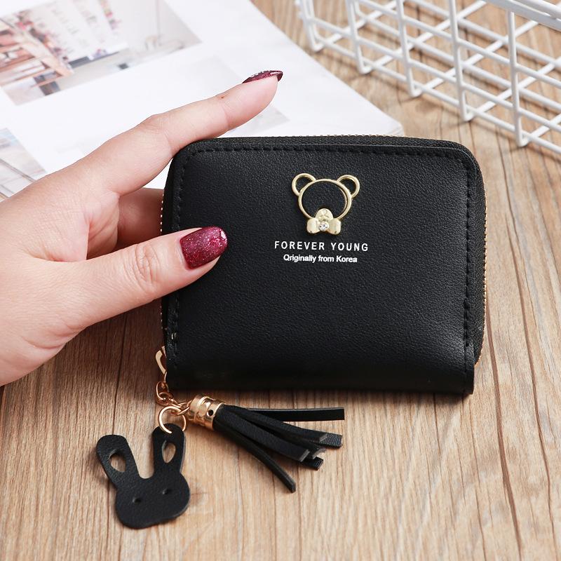 Cheap Ladies Coin Purse Coin Purse Zipper Small Purse Short Card Square ...
