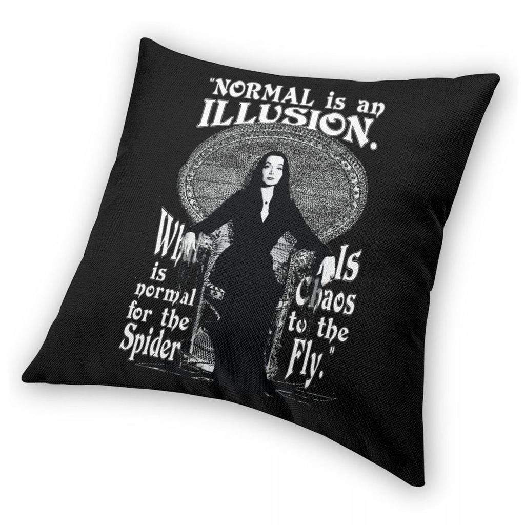 Cheap Morticia Addams Normal Is An Illusion Square Pillowcase Polyester ...