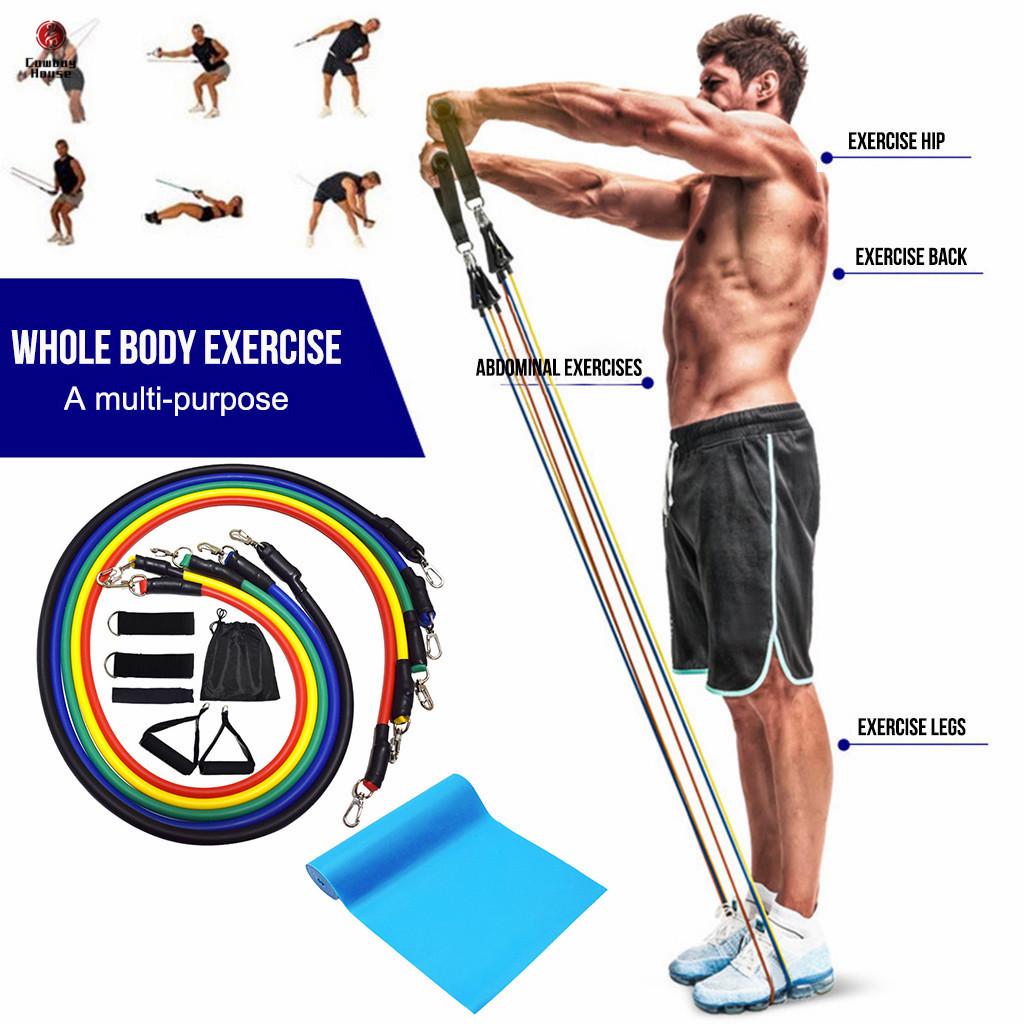Buy COWBOY HOUSE 12pcs / Set Natural Rubber Latex Fitness Resistance ...