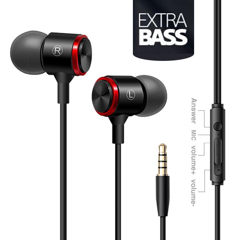 Buy Mobile Phone Drive-by-Wire Headset Metal Bass Noise Reduction ...