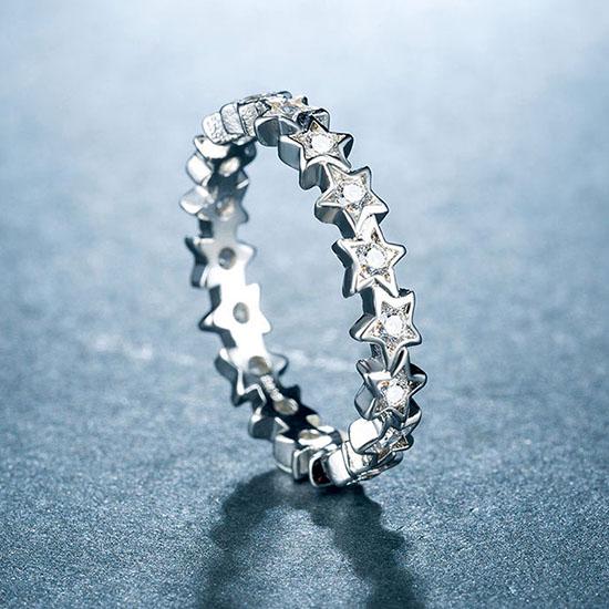 Buy Morden Style Multilevel Star Shape Women Finger Ring Jewelry ...