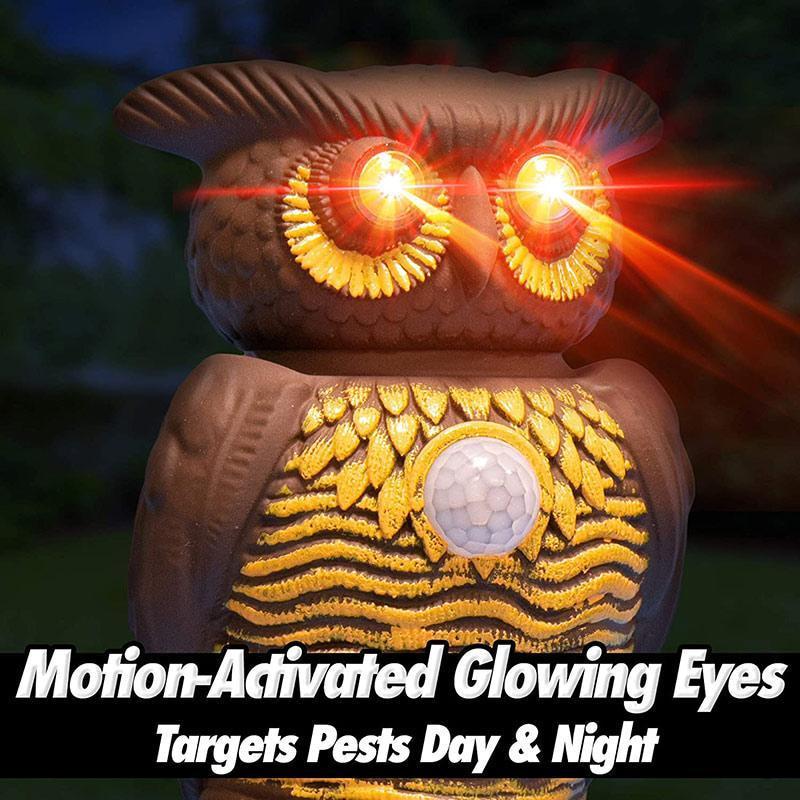 Owl Alarm Flashing Sound Critter Repellent Ultrasonic Owl Alert Bird ...