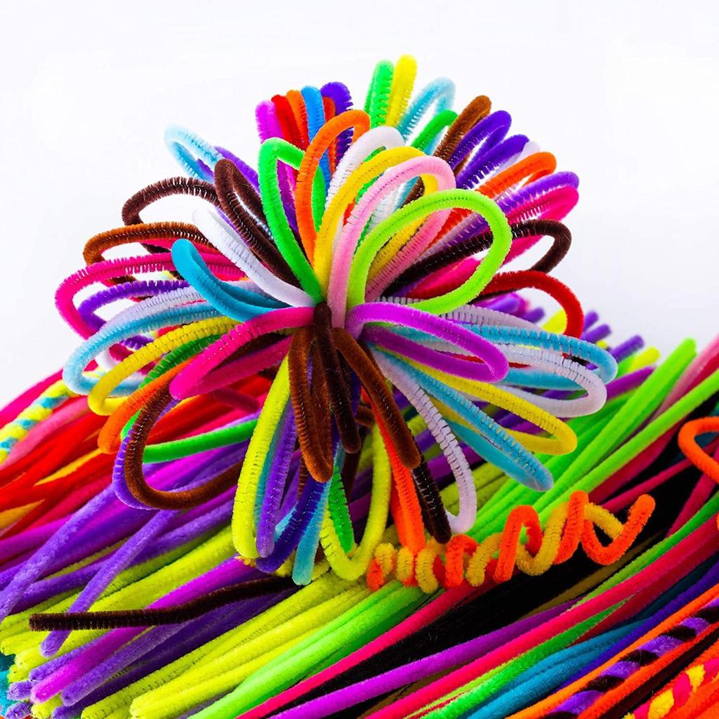 Buy Multicolour Plush Sticks Chenille Kids Creativity Twist Handicraft ...