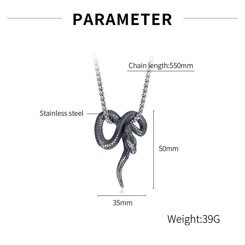 Buy Hand Carved Snake Scale Pendant Necklace Couple Hip Hop Rock Party ...