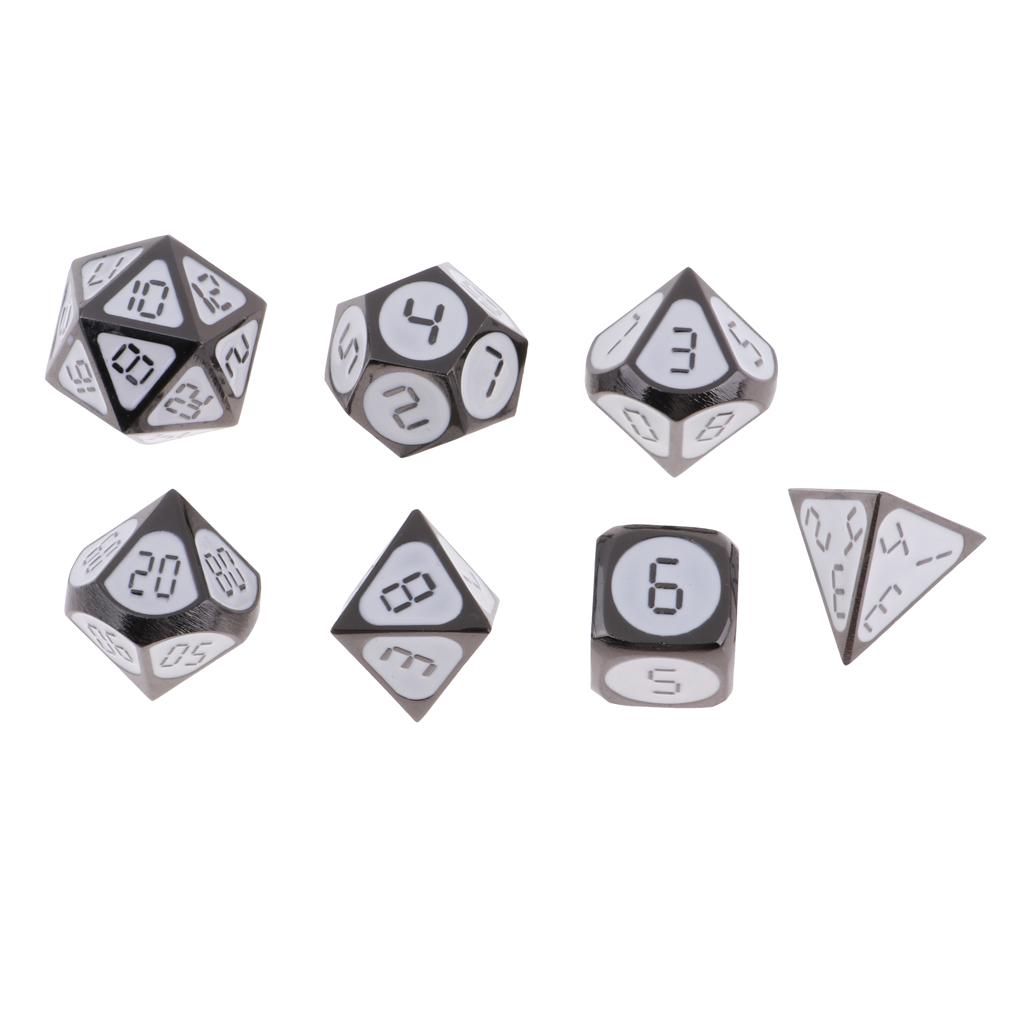 7 Pack Multisided Dice D4 D6 D8 D10 D12 D20 Dices DND MTG RPG Wargame ...