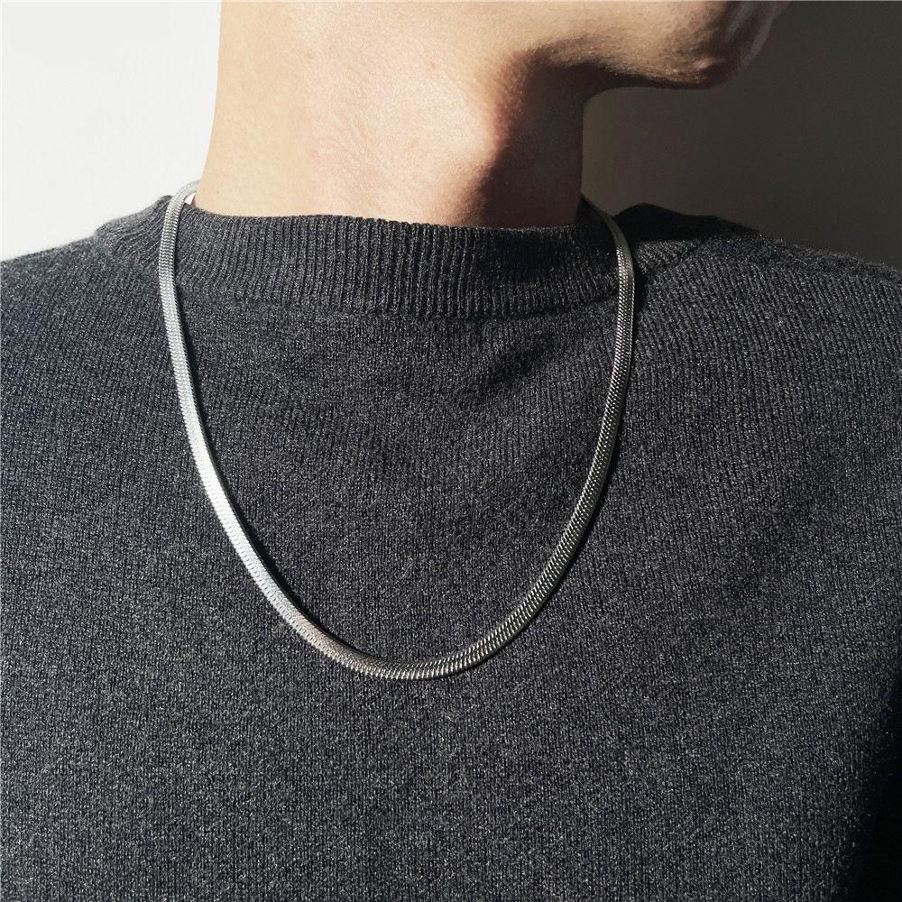 Buy Punk Ins For Men Woman Clavicle Choker Snake Bone Chain Korean ...