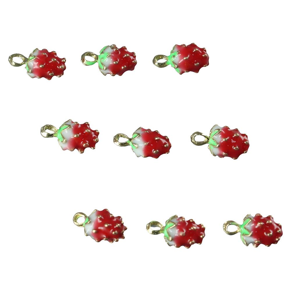 Cheap 20Pcs Alloy Strawberry Charms 13*7mm Mini Fruit Dangle Charms ...