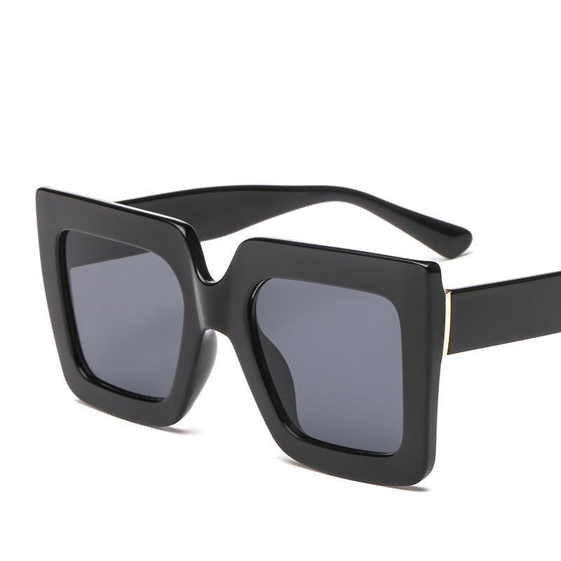 Buy Double-color Transparent Square Sunglasses Eyewear Anti-ultraviolet ...