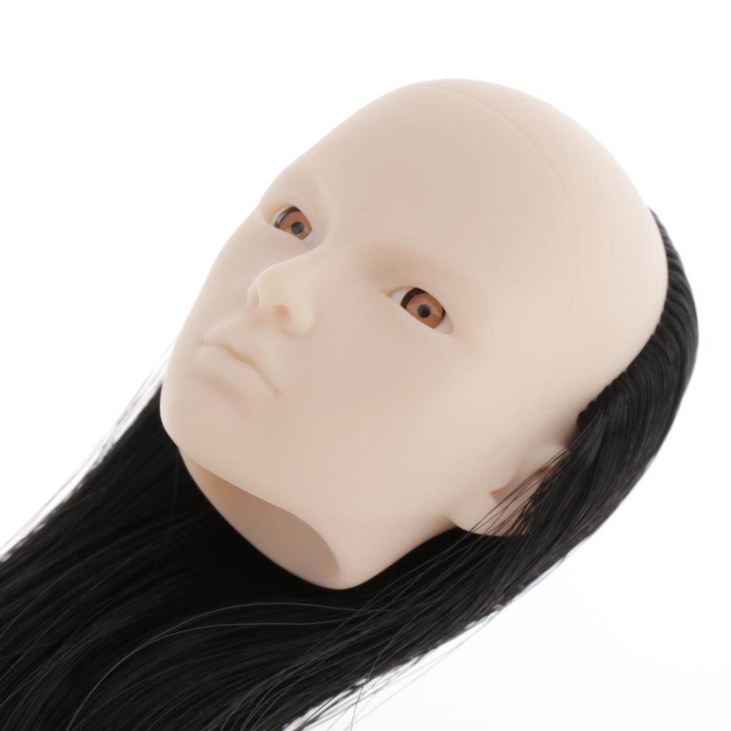 Buy 1:6 Scale Female Male Doll Head Sculpt Ball Jointed with Hair ...