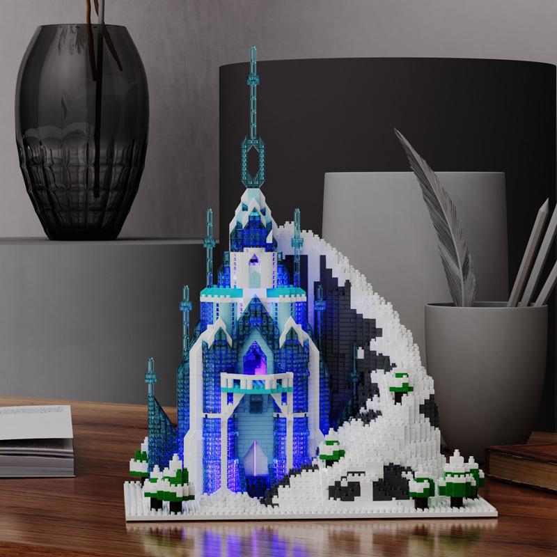 Buy Ideal Ice Frozen Castle Palace World Building Blocks Igloo Mini ...