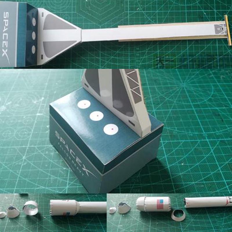 Buy 42Cm 1:160 Spacex Falcon Heavy-Duty Rocket 3D Paper Model Diy Space ...