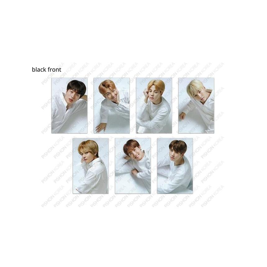 Buy BTS Member Autographed Photo Card 7 Pieces In a Set, Black/white at ...