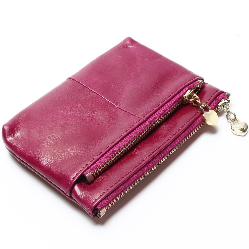 Buy TAUREN High Quality Genuine Leather Women Mini Wallet Oil Wax ...