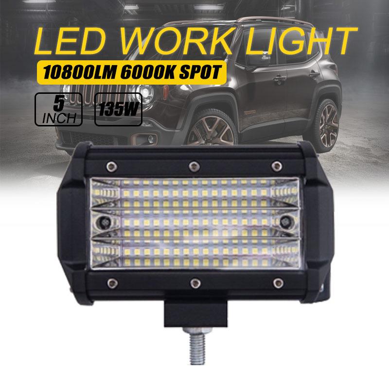 Buy 135W 5inch Led Work Light Spot Car Work Light Led Bar for Car Truck ...