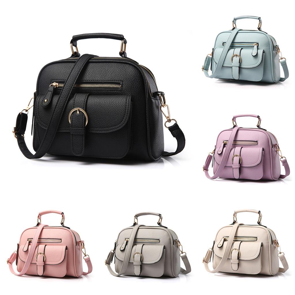 Ретро женская однотонная сумка через плечо из искусственной кожи с ...